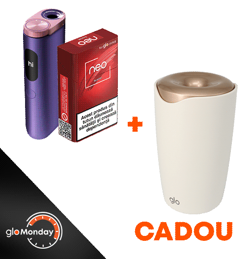 Starter Kit glo™ Hyper Pro & 1 pachet neo™ + un recipient stickuri pentru masină Auriu mineral ...